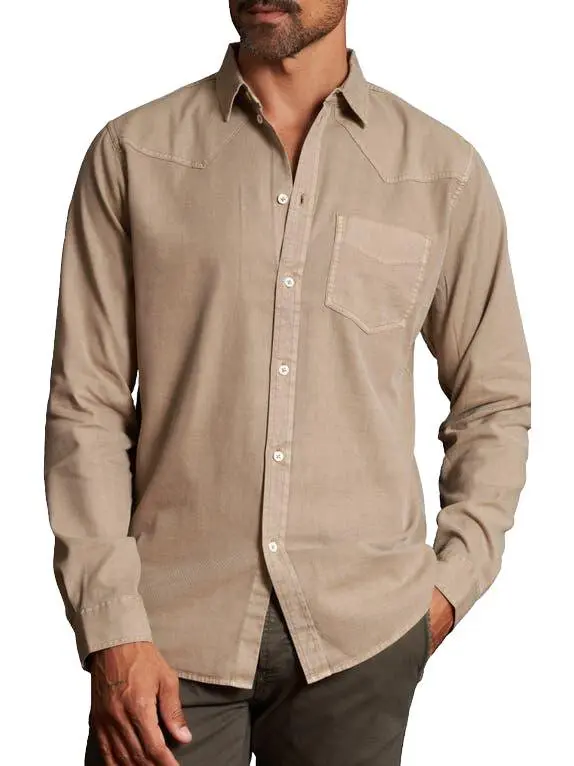 ROAN Ross Heritage Twill Button-up Shirt - Stone