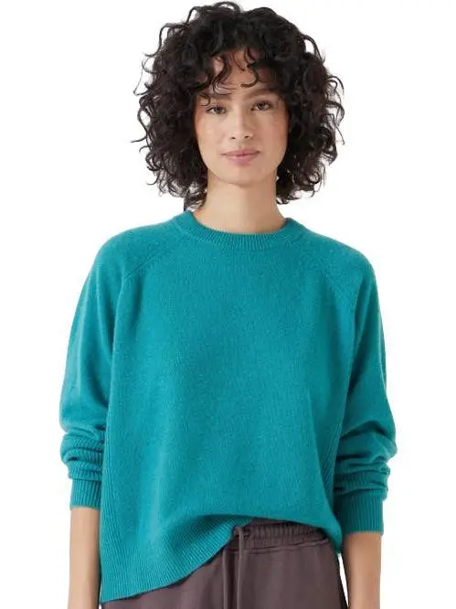 HUSH Jasmine Cashmere Rib Detail Sweater - Green