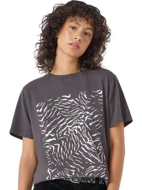 HUSH Metallic Graphic T-shirt - Charcoal Grey