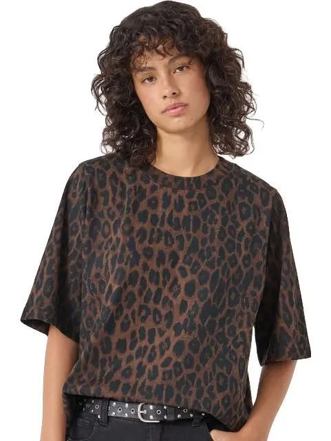 HUSH Romina Leopard Print T-shirt - Soft Leopard