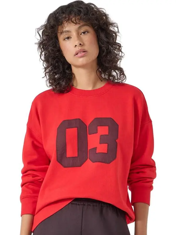 HUSH Collegiate Graphic Sweatshirt - Bright Red
