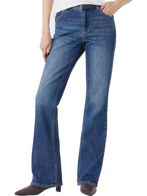 HUSH Eliana Mid-rise Bootcut Jeans - Mid Authentic Blue