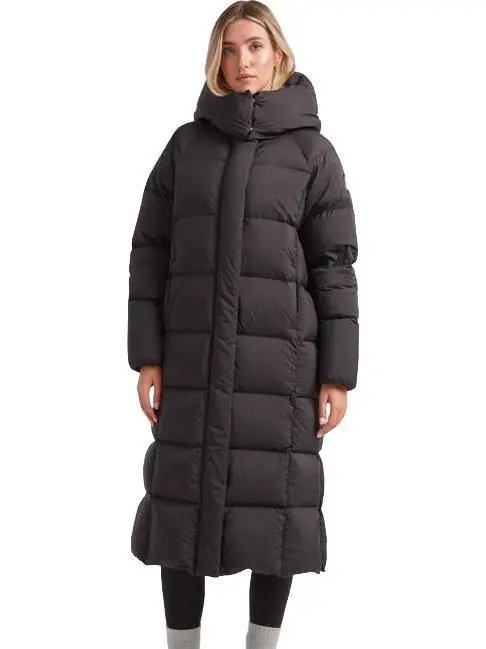 JACK1T Ultra Long Puffer Down Coat - Black/stone