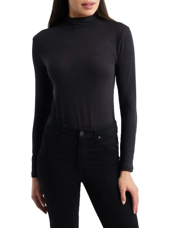 NIKKI LUND Melody Funnel Neck Top - Black