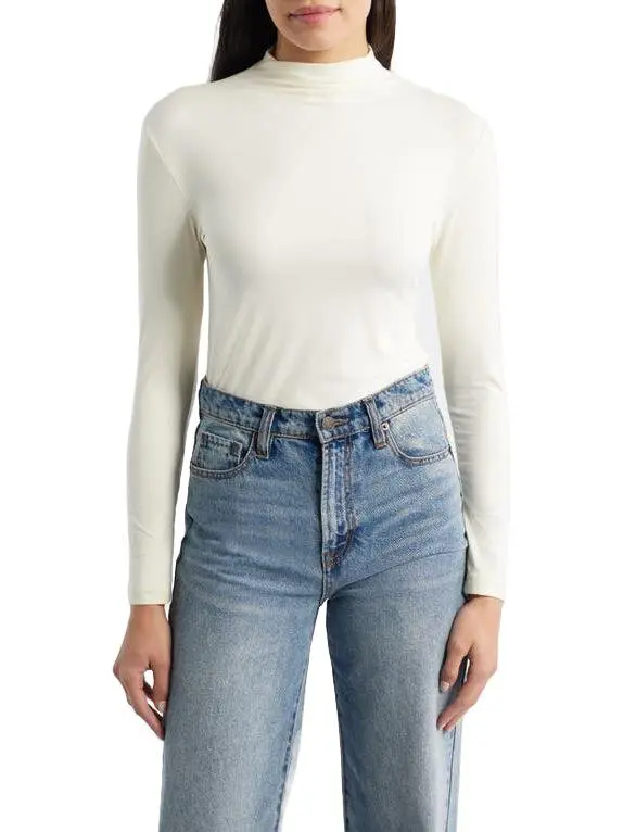 NIKKI LUND Melody Funnel Neck Top - Ivory