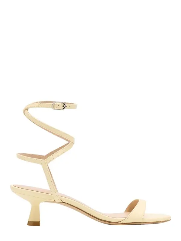 STUART WEITZMAN Nudist Ankle-wrap Leather Sandals - Ltyllw