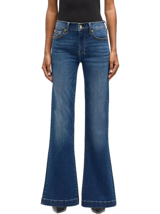7 For All Mankind Dojo Mid-rise Flare Jeans - Medium Melrose