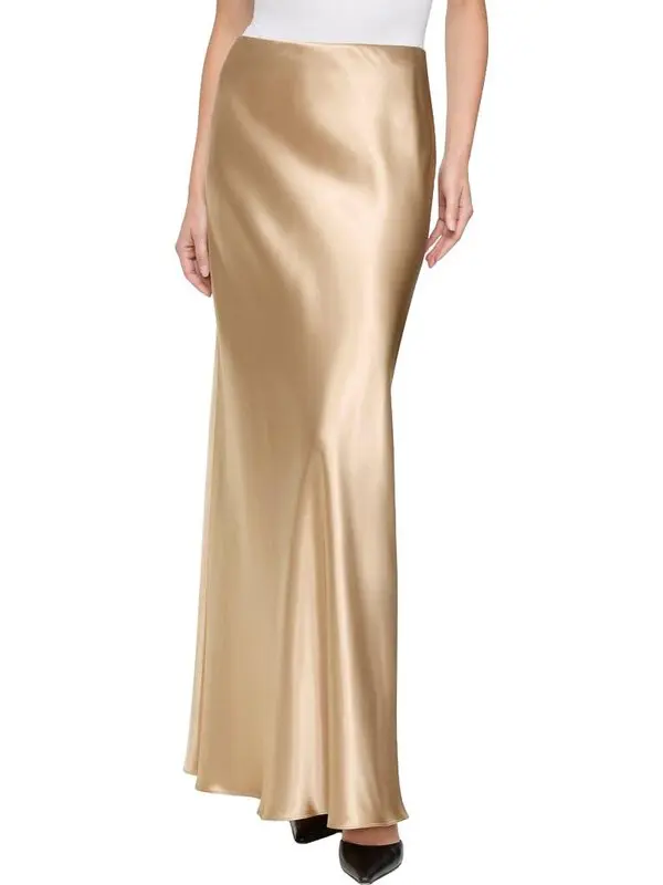Lafayette 148 New York Bias Cut Maxi Skirt - Natural