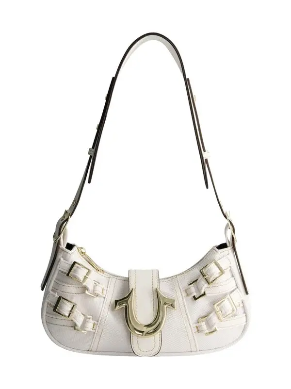 True Religion Multi-strap Denim Shoulder Bag - White