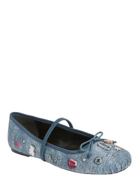 Marc Jacobs The Sabrina Ballerina Flat - Medium Wash Multi
