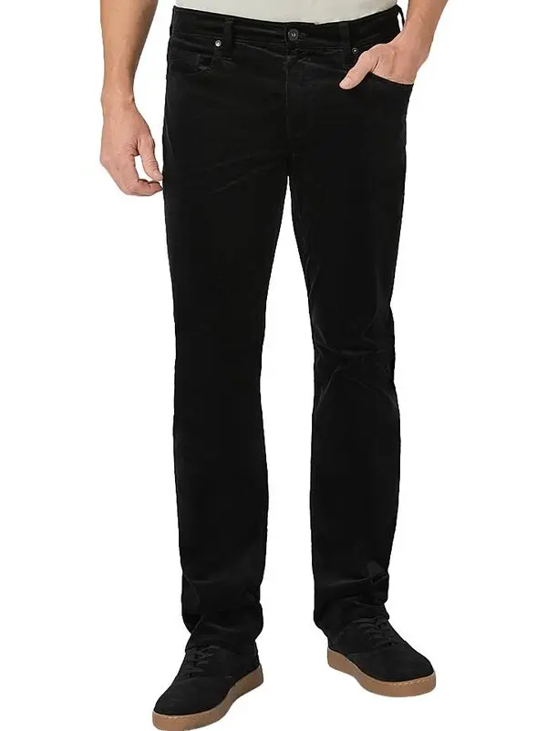 Paige Federal Slim Straight Corduroy Jeans - Black