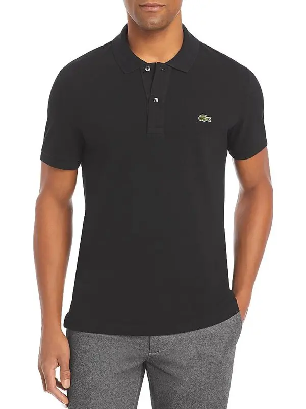 Lacoste Petit Pique Slim Fit Polo Shirt - Black