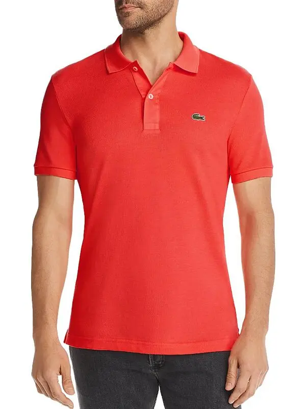 Lacoste Petit Pique Slim Fit Polo Shirt - Red