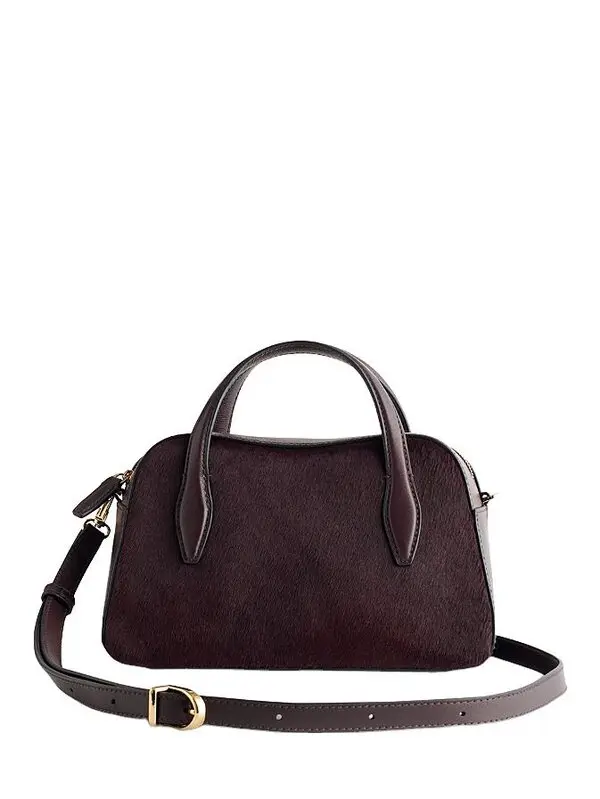 Madewell Mini Hair Calf Crossbody Bag - Chocolate
