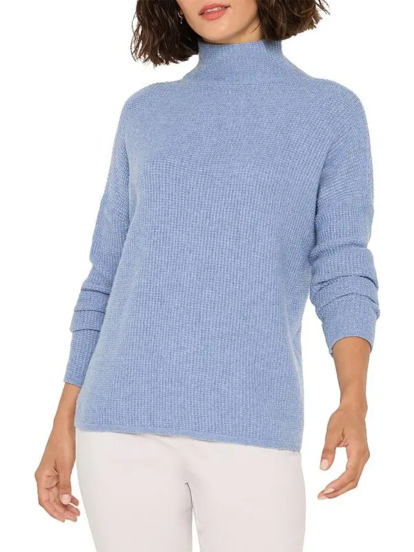 NIC+ZOE Waffle Tuck Pullover Sweater - Dusty Moon