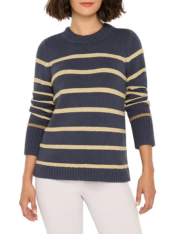 NIC+ZOE Go To Stripe Sweater - Indigo Multi