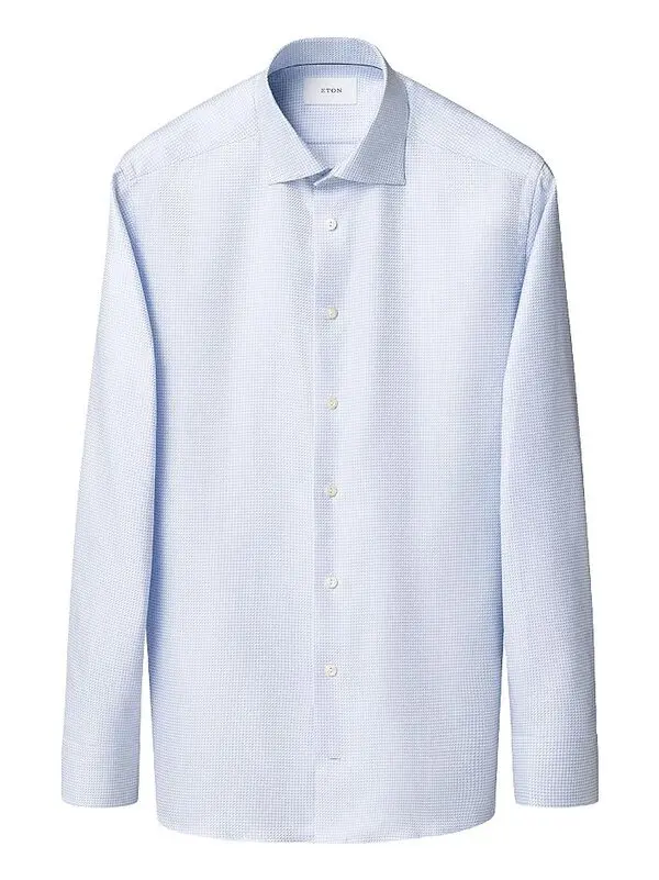 Eton Contemporary Fit Check Shirt - Light Blue