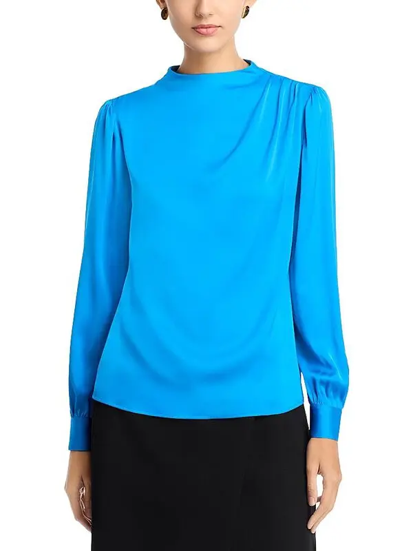 Elie Tahari The Tien Silk Blouse - Cosmic Blue