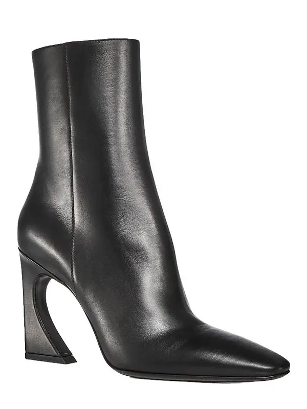 Fendi Leather High Heel Boots - Black