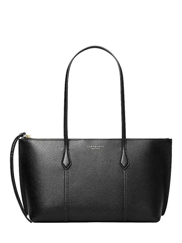 Tory Burch Perry Small Leather Zip Tote - Black