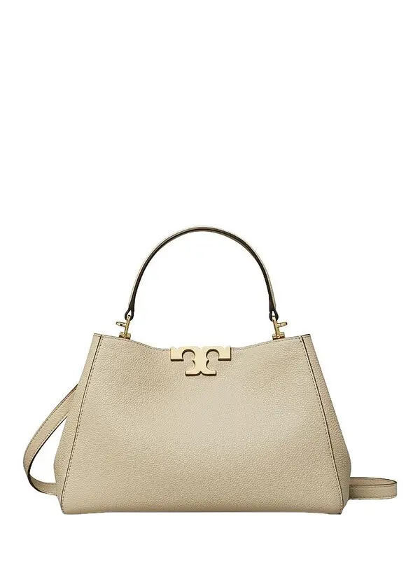 Tory Burch Eleanor Soft Medium Satchel - Light Stone