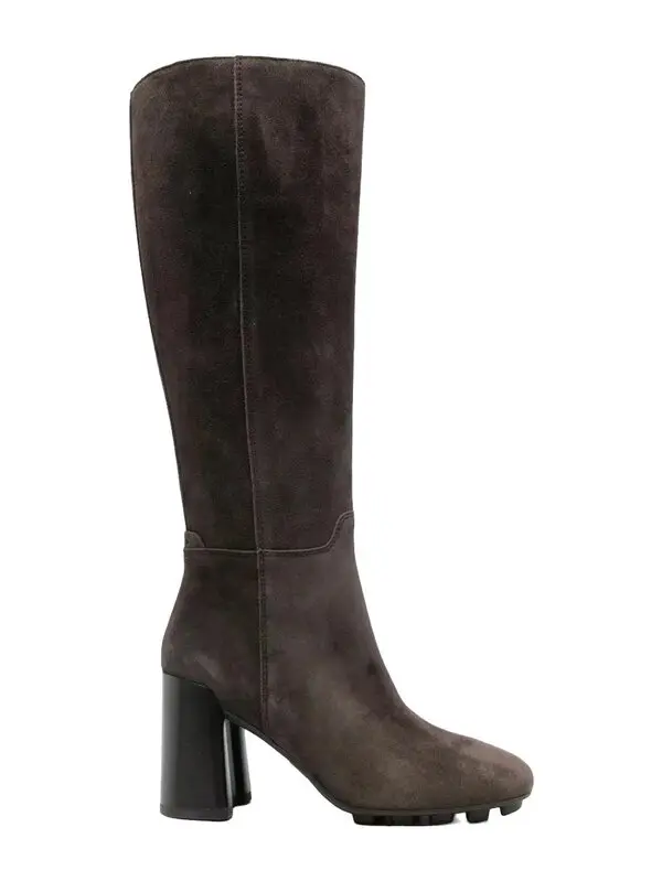 Hogan 90mm Suede Knee-high Boots - Brown