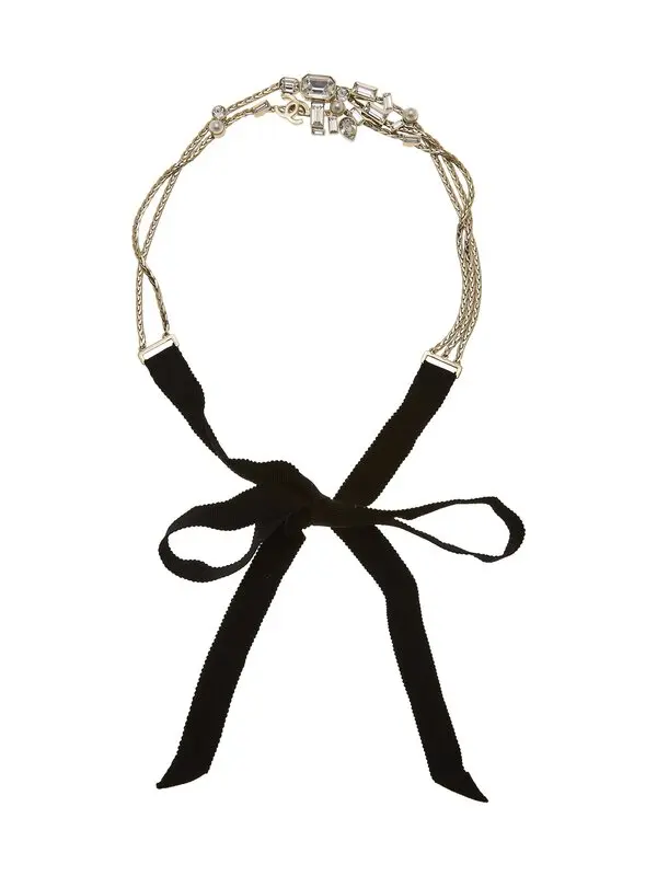Chanel Crystal Chain Headband - Black