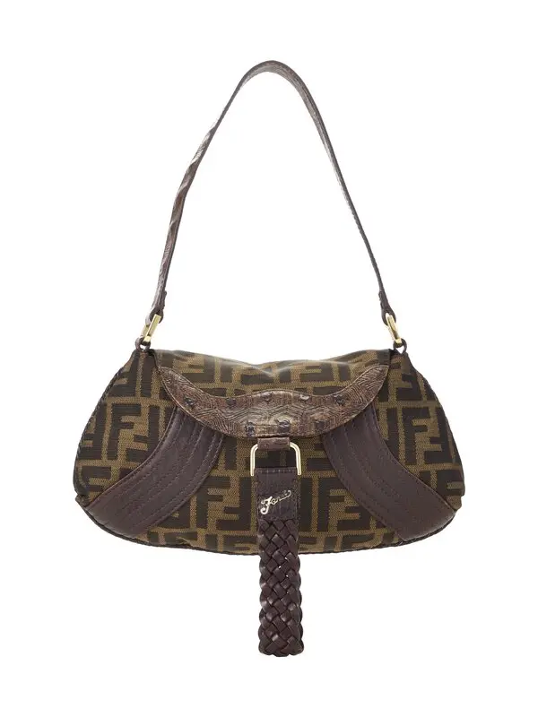 Fendi Zucca Spy Baguette - Brown