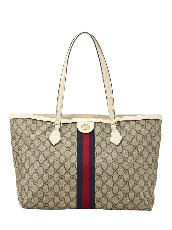 Gucci Gg Supreme Canvas Ophidia Tote - Beige