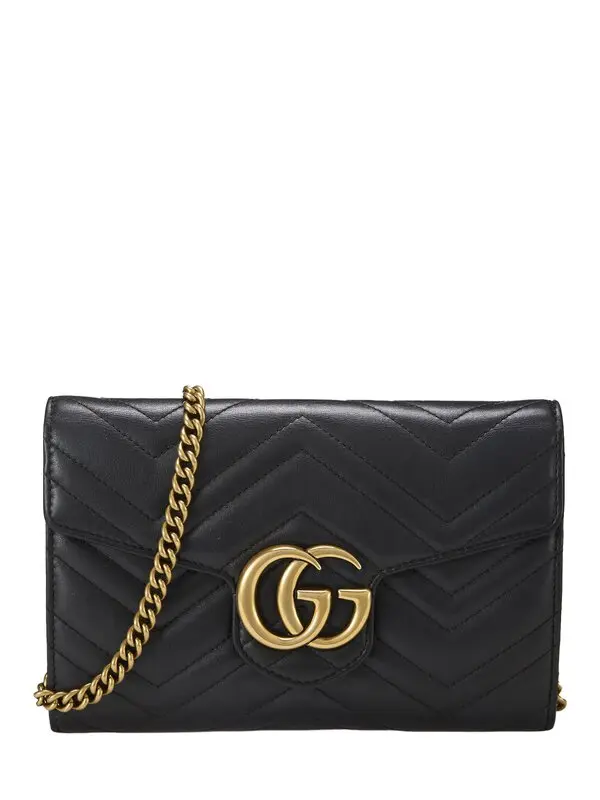 Gucci Gg Marmont Matelassé Leather Crossbody Bag - Black