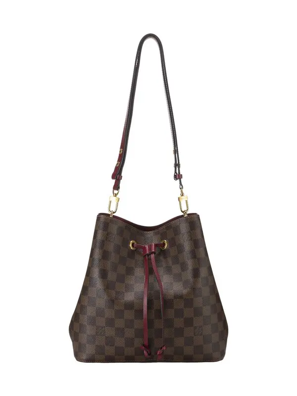 LOUIS VUITTON Damier Ebene Neo Noé Bucket Bag - Burgundy