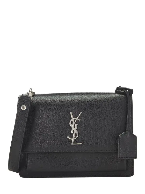 Saint Laurent Calfskin Leather Sunset - Black