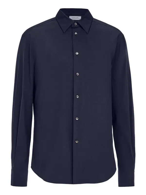 FERRAGAMO Slim Fit Shirt - Blue