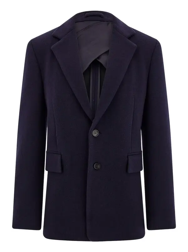 FERRAGAMO Single Breasted Jersey Blazer - Blue