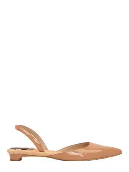 Aera Jackie Vegan Slingback Flats - Nude Patent