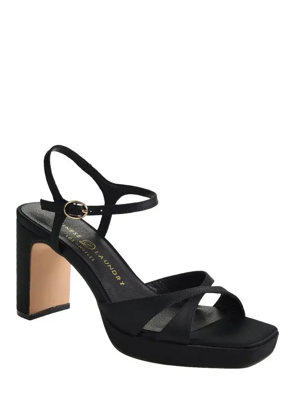 Chinese Laundry Gracie Ankle Strap Platform Sandal - Black