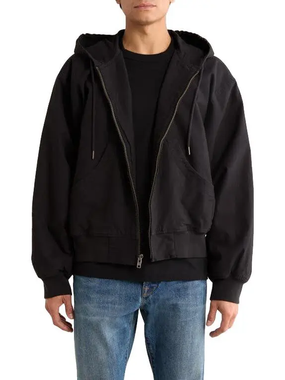 Bp. Hooded Lined Canvas Jacket - Black Washed
