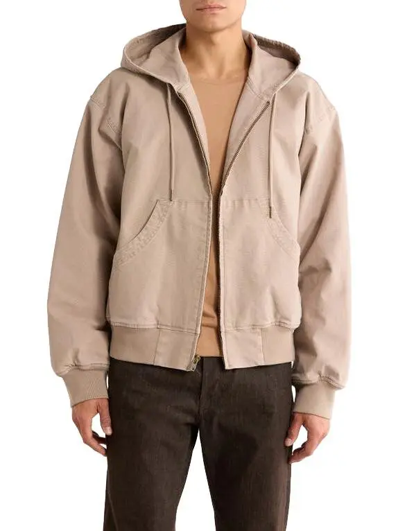 Bp. Hooded Lined Canvas Jacket - Tan Teak Washed