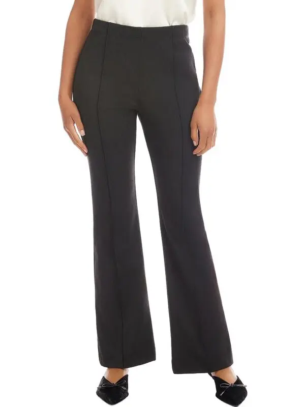 Fifteen Twenty Serena Pintuck Pull-on Slim Flare Pants - Charcoal