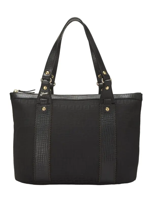 Fendi Zucchino Tote - Black