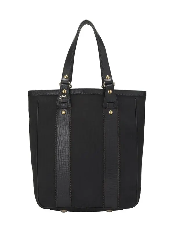 Fendi Zucchino Tote - Black