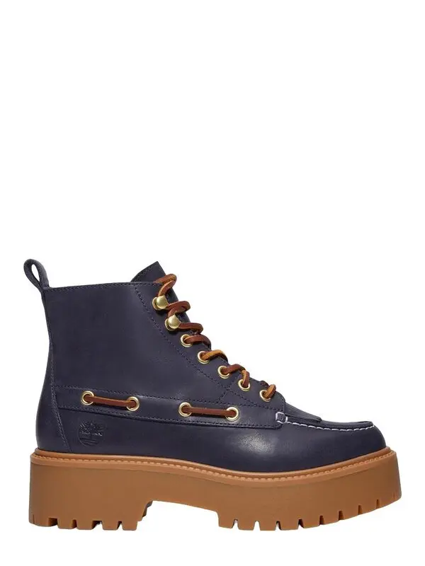 Timberland Stone Street Mid 7-eye Platform Kiltie Boot - Dark Blue