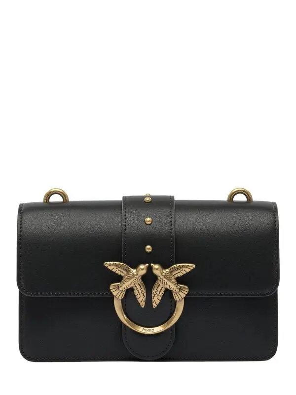 Pinko Leather Crossbody Bag - Black