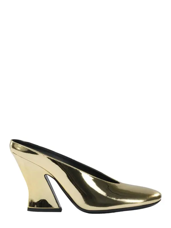 Givenchy Sculpted 95mm Heeled Mule - Gold
