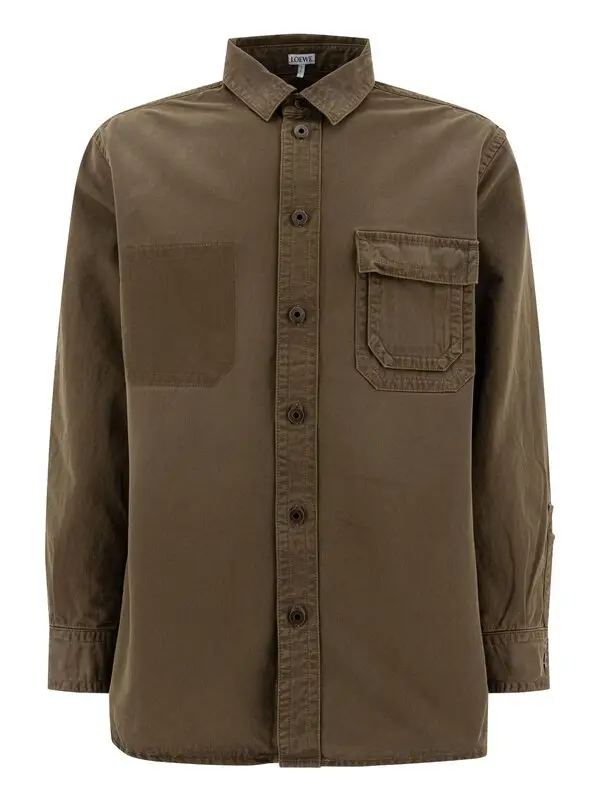 Loewe Cotton Overshirt Jacket - Green