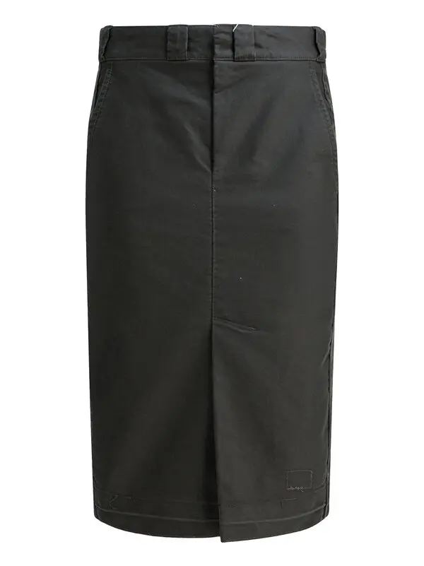 MAISON MARGIELA Cotton Midi Skirt - Grey