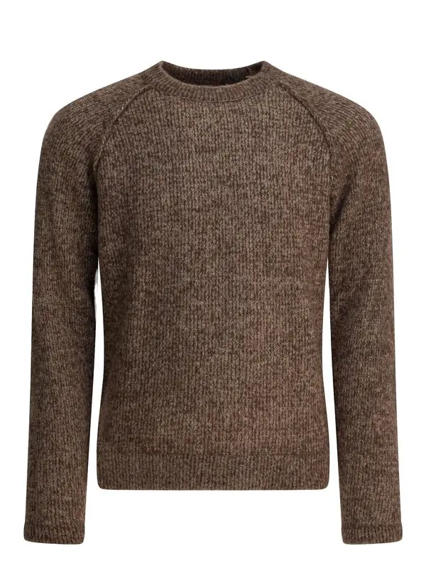 RAKKI Wool-blend Crew Neck Sweater - Brown