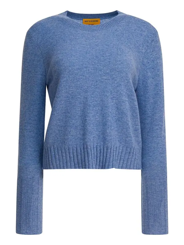 Guest In Residence Shrunken Crew Neck Cashmere Knitwear - Blue