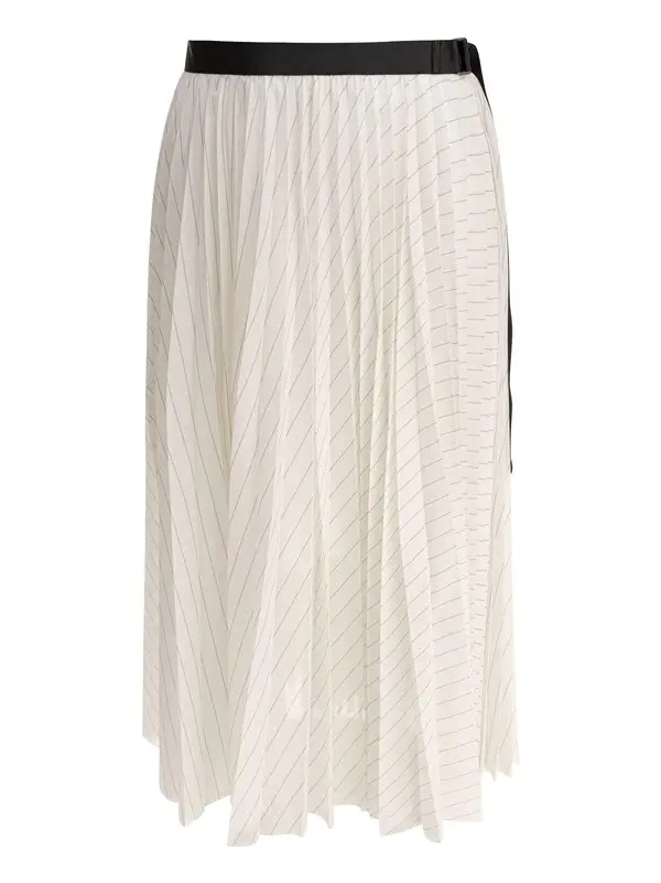 Sacai Pleated Skirt - White
