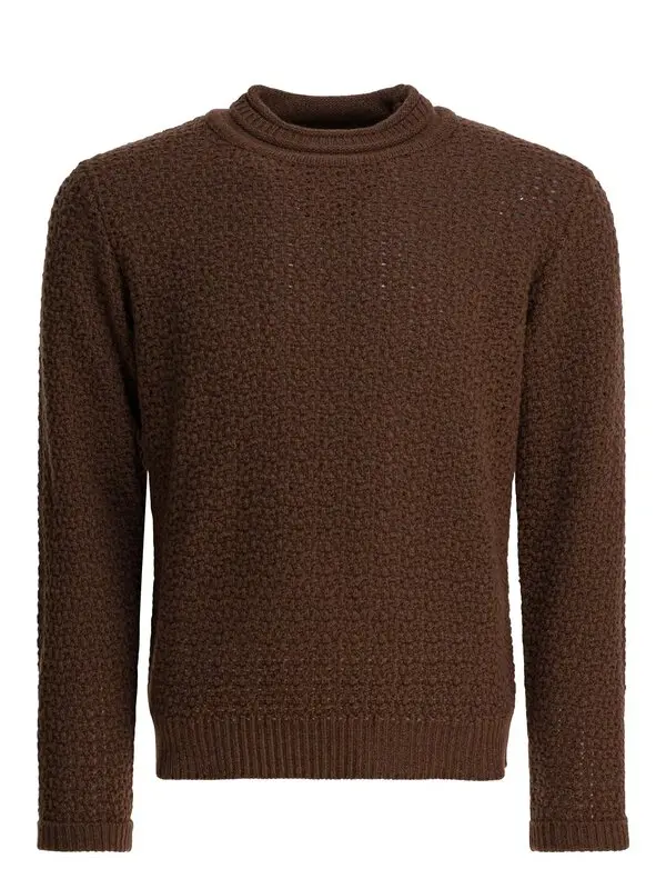 RAKKI Notre Dame Crewneck Sweater - Brown